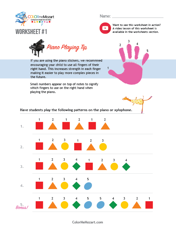 Color Me Mozart™ Activity & Worksheets | Color Me Mozart