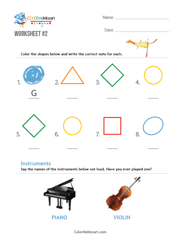 Color Me Mozart™ Activity & Worksheets | Color Me Mozart