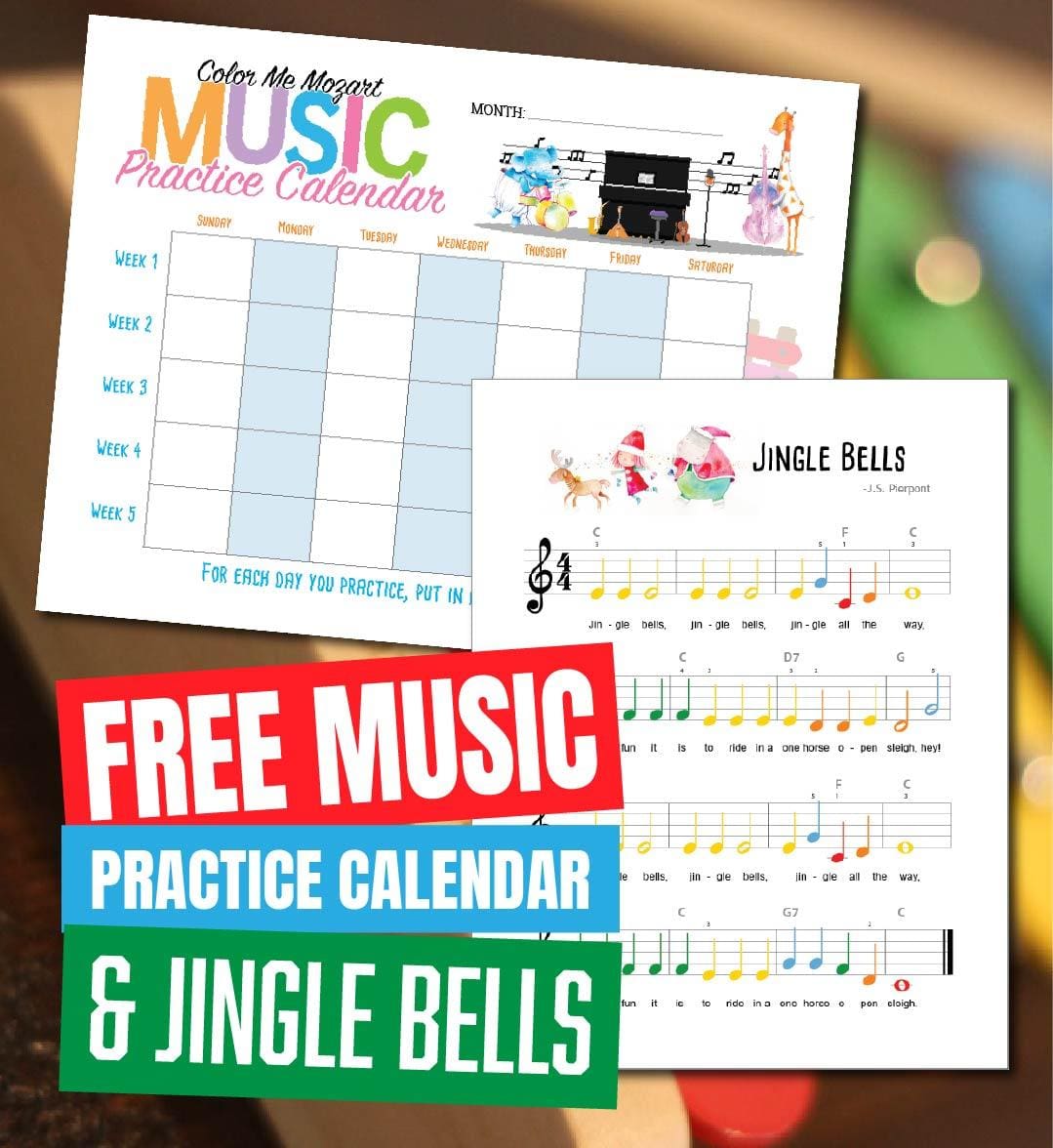 Student Music Practice Calendar – Color Me Mozart