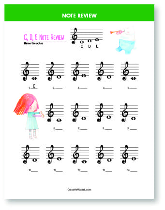 Worksheets - Color Me Mozart