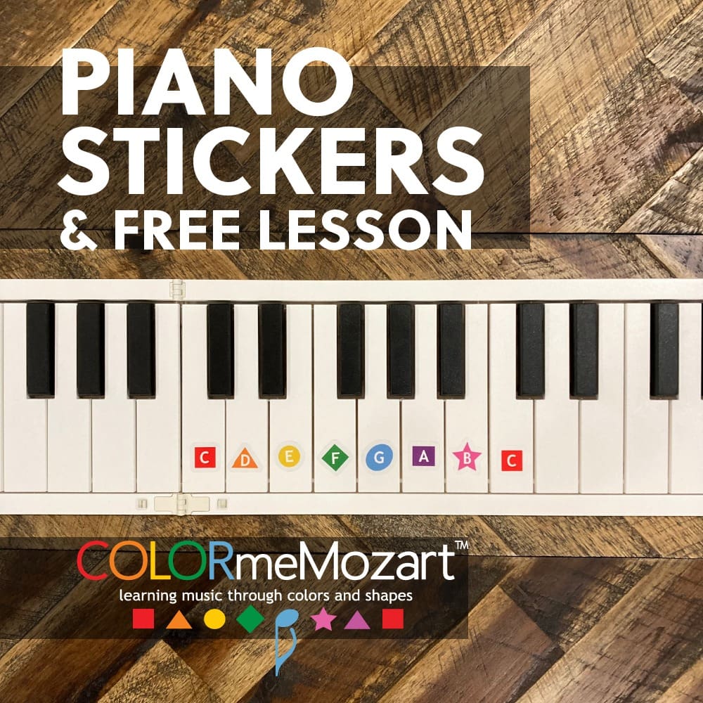 Piano Stickers with Free Lesson – Color Me Mozart